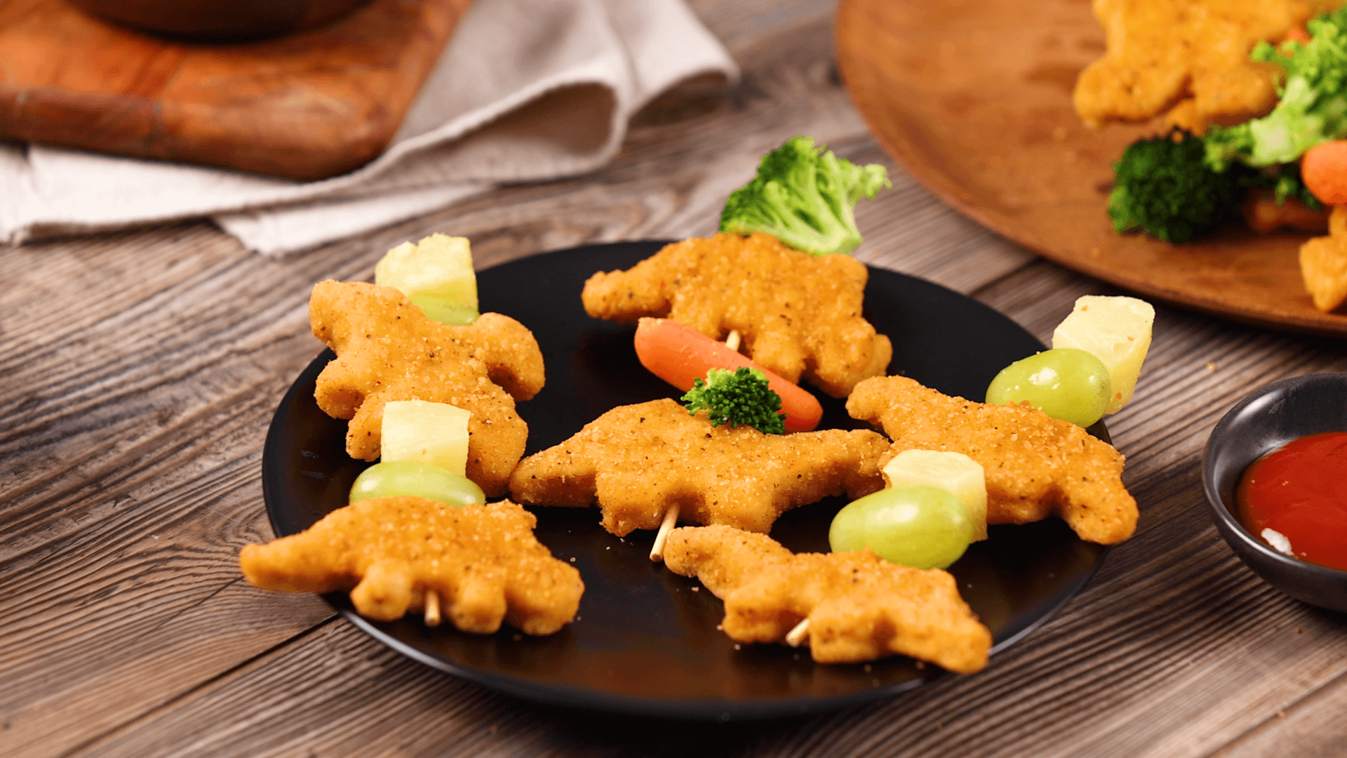 Dino Nugget Fruit & Veggie Kabobs | John Soules Foods