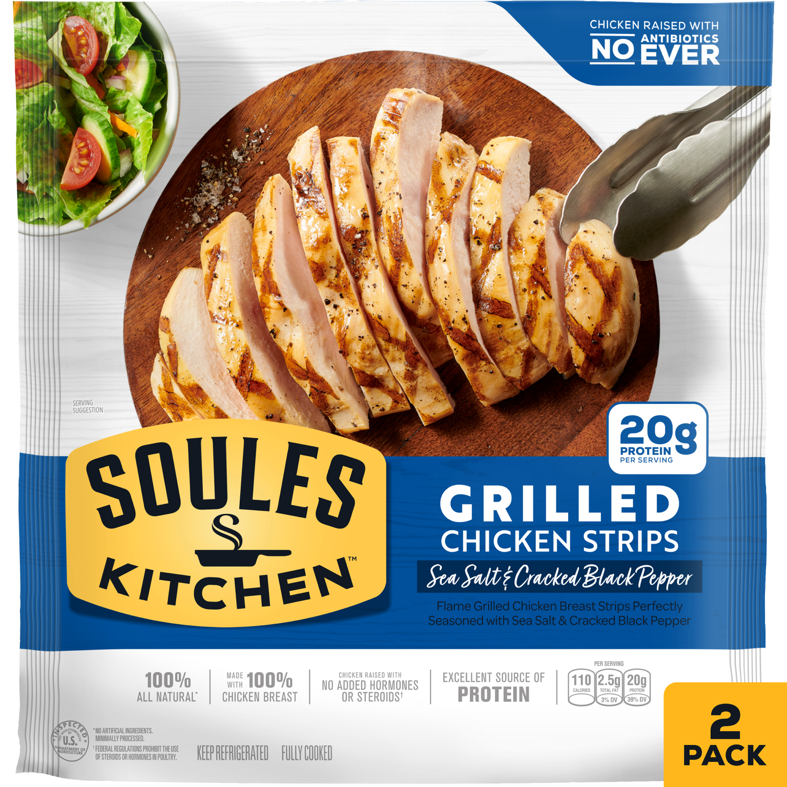 Flame Grilled Chicken Breast Strips | John Soules Foods